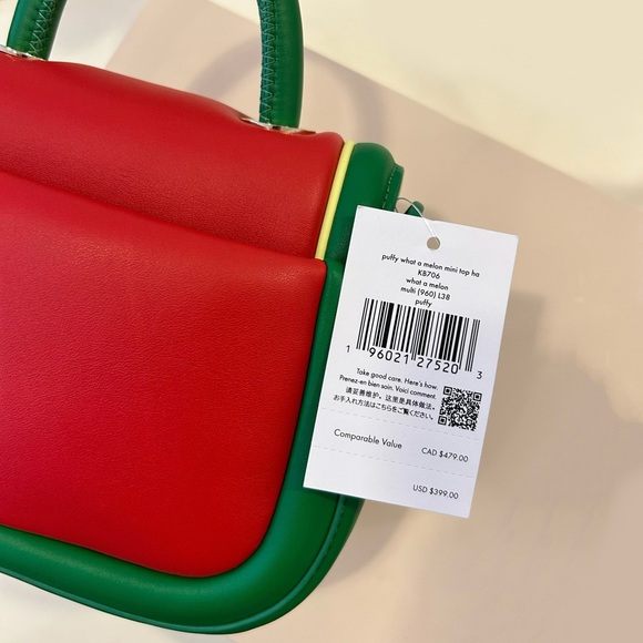 kate spade | Bags | Kate Spade Puffy What A Watermelon Mini Top Handle ...